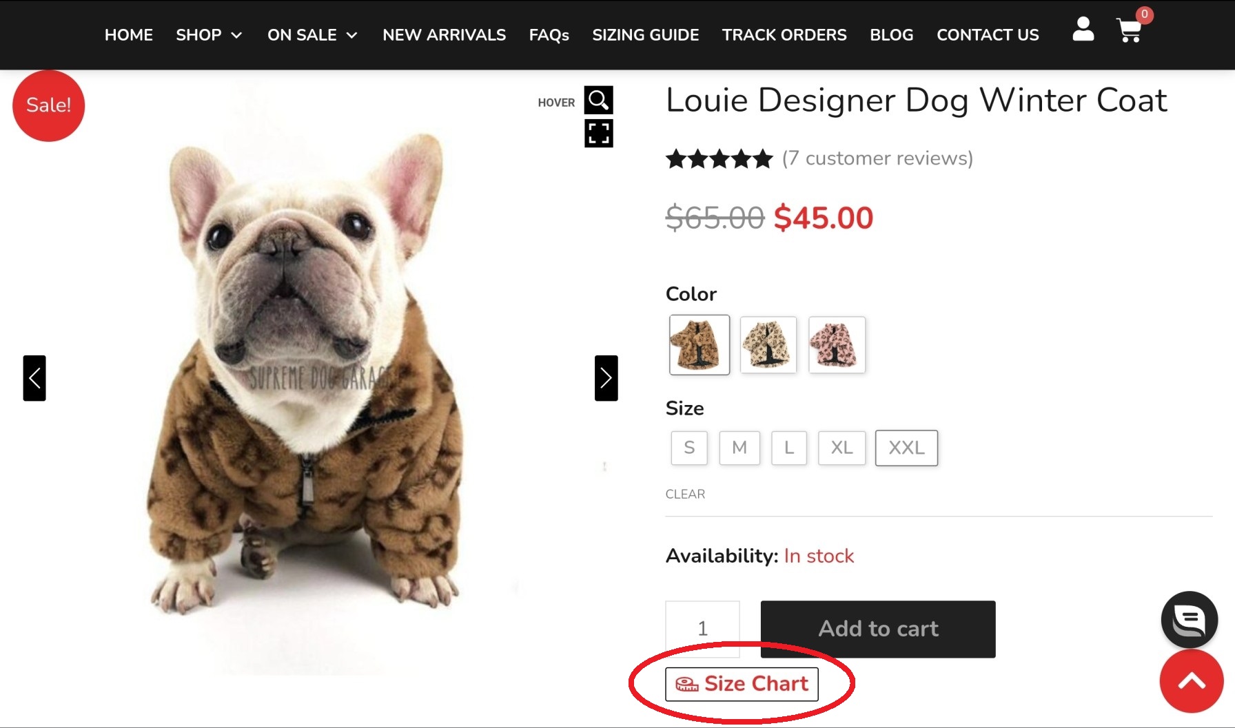 The Dog Clothes Sizing - Supreme Dog Garage