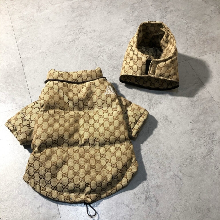 The Dog Face X Pawcci GG Monogram Desiger Dog Winter Jacket with Hood ...