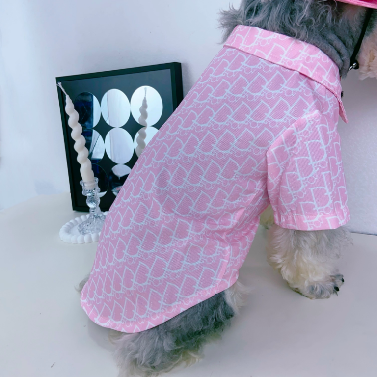 Dogior Monogram Elegant Designer Dog Shirt With Bow | Supreme Dog ...